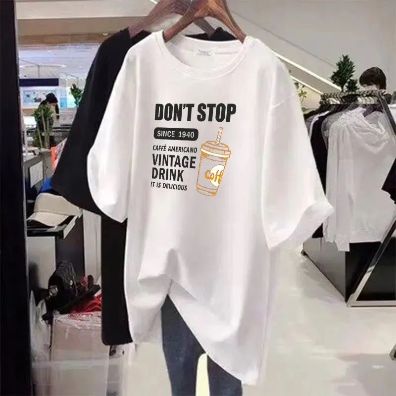 【Tshirt Oversize】(150kg Could Wear) Korean Women Short Sleeve Plus Size ...