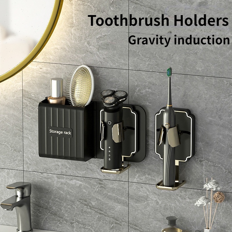 Electric Toothbrush Holder Wall Mounted Gravity Induction Shaver Holder ...