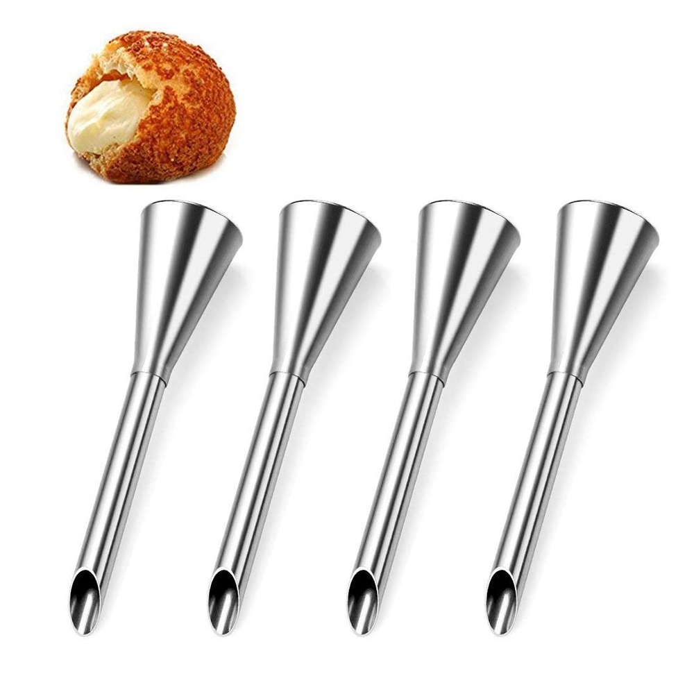 4Pcs/Set Stainless Steel Churros Piping Tips ChurroDonut Filler ...