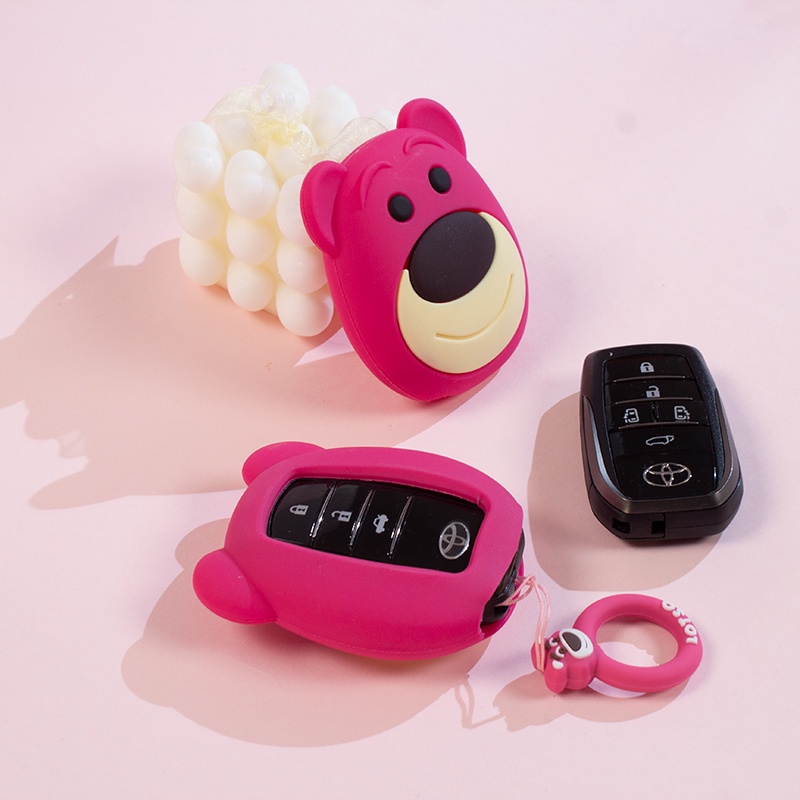 Cute cartoon Lotso Key Cover Key Case For Toyota Alphard VELLFIRE Hilux ...