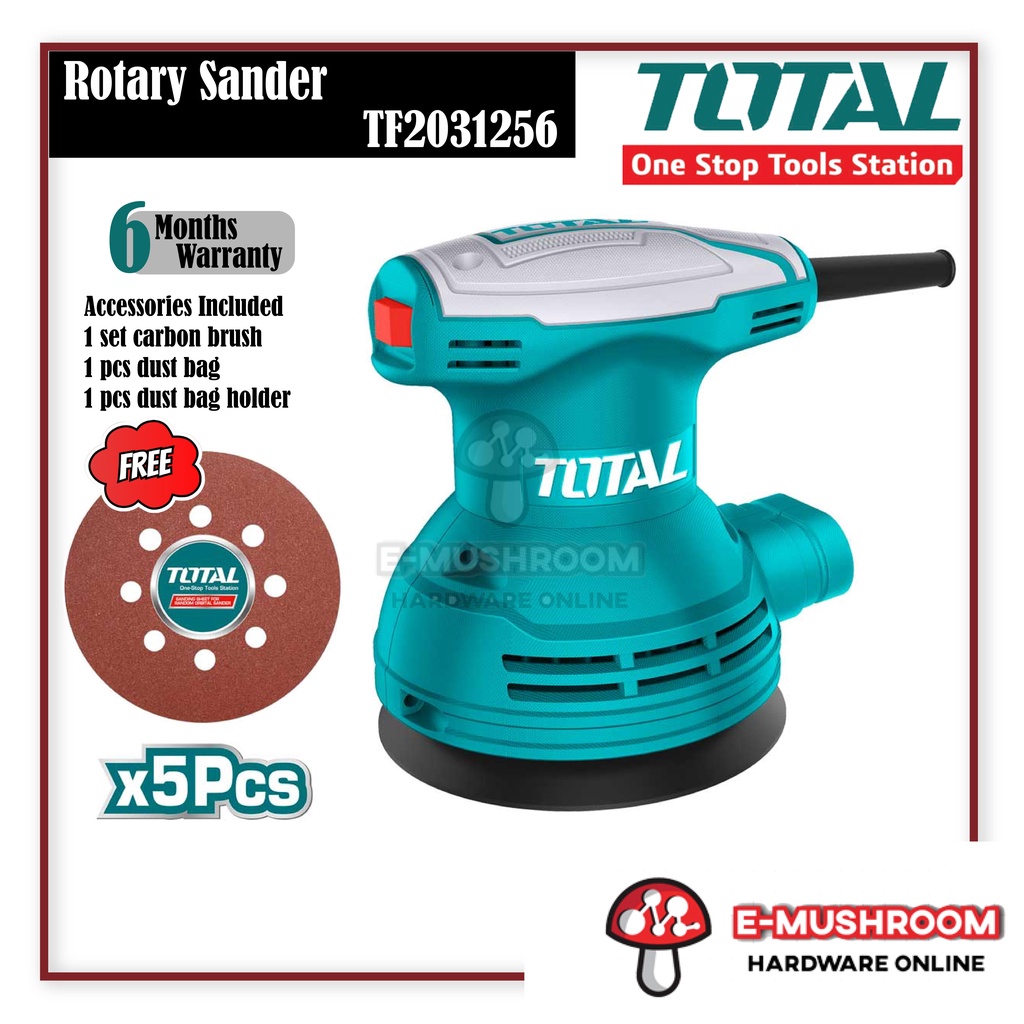 Total TF2031256 Rotary Sander 320W | Shopee Malaysia