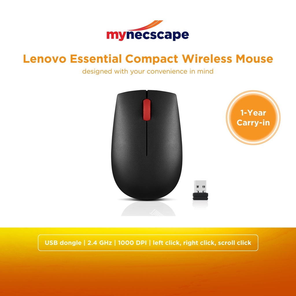 Lenovo Essential Compact Wireless Mouse L300 | Shopee Malaysia