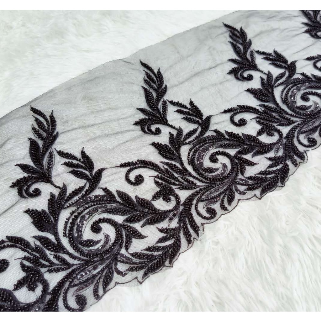 Premium Border Lace/ Lace Baju/ Beaded Embroidery Lace Wedding Dress ...