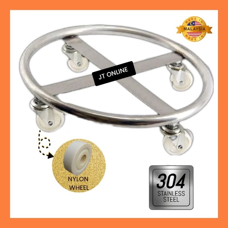 Heavy Duty Thick 4 Wheel Stainless Steel Gas Tank Roller Stand/Tempatan ...