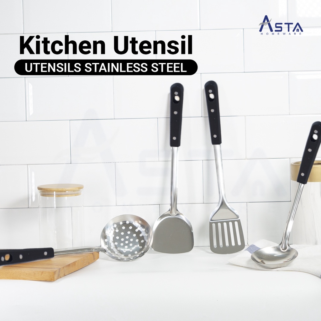 Asta Thick Stainless Steel Spatula, Stainless Steel Cooking Sutil ...