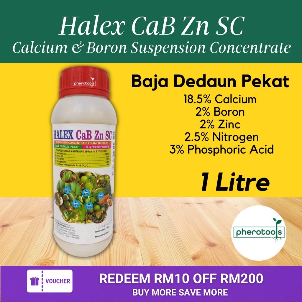 Pherotools HALEX CaB Zn SC (1L) Suspention Concentrate Foliar Nutrient Baja Dedaun Pekat Sesuai ...