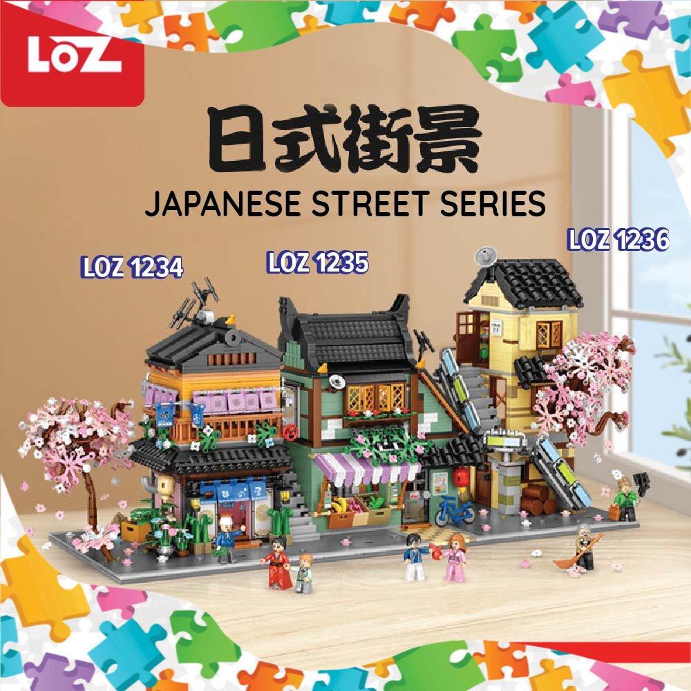 LOZ IDEAS Mini Block 1234 / 1235 / 1236 Japanese Street Commercial ...
