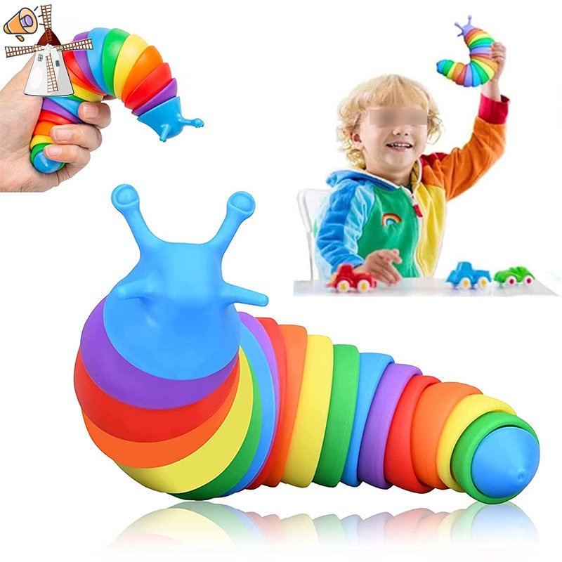 Stress Reliever Toys Fidget Toys Children Adult Slug Puzzle Peristalsis ...