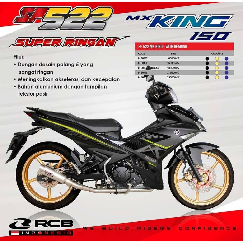 100% ORI RCB SP522 SPORT RIM SET 522 YAMAHA Y15ZR Y15 Y16 | Shopee Malaysia