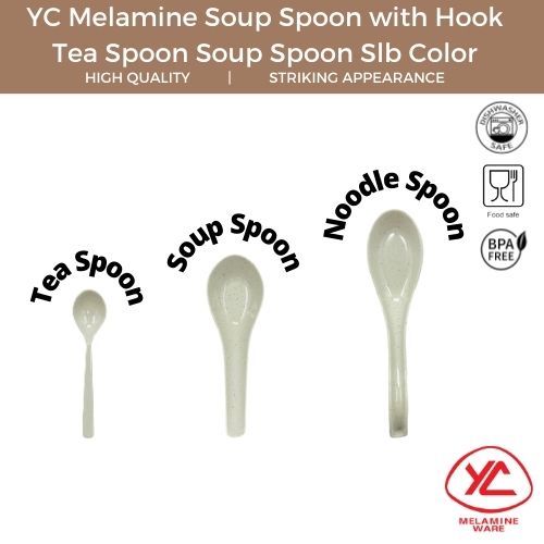 YC Melamine Soup Spoon with Hook Tea Spoon Soup Spoon Slb Color ...