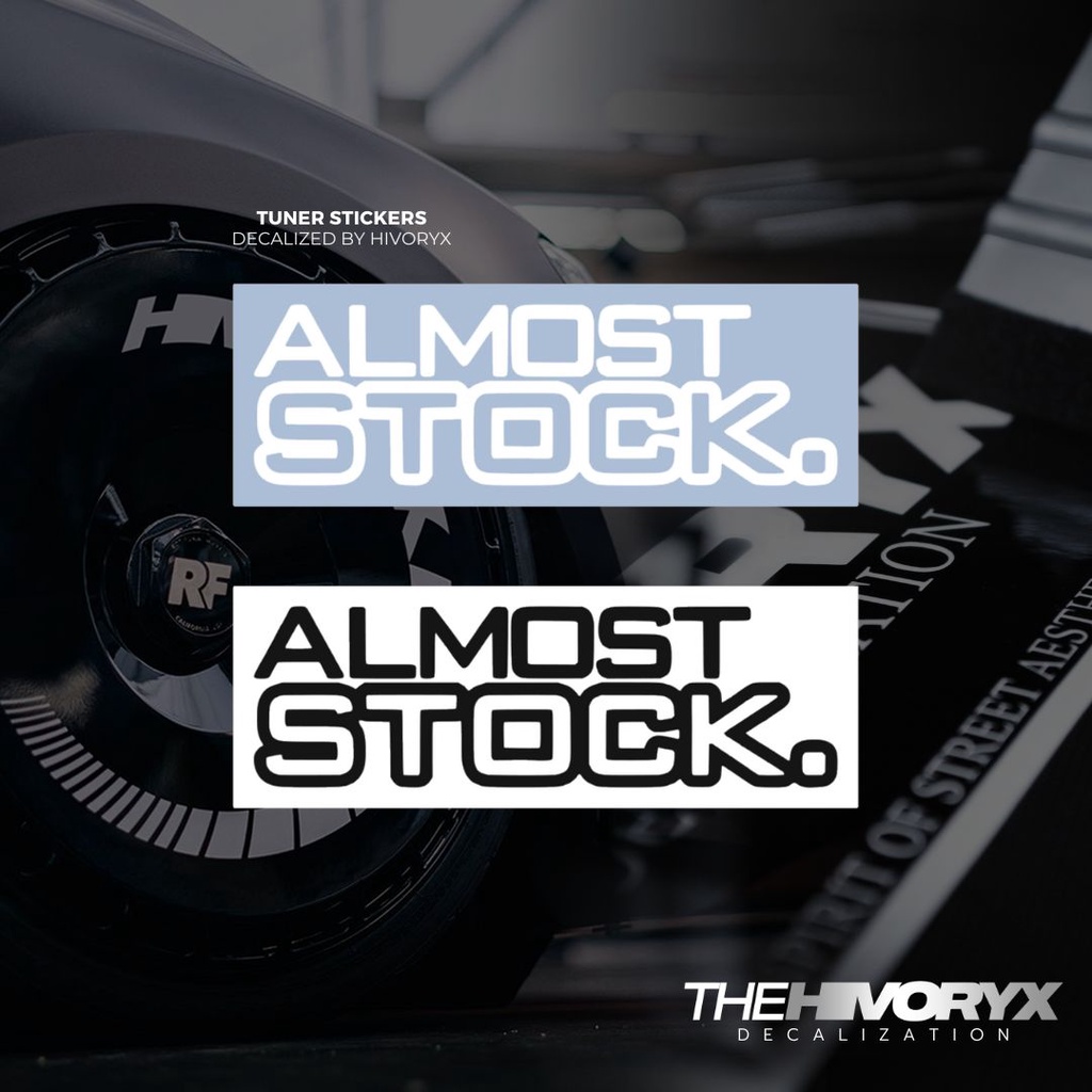 「ALMOST STOCK.」TUNER SERIES CAR DECAL AUTOMOTIVE DIE-CUT VINYL STICKER ...