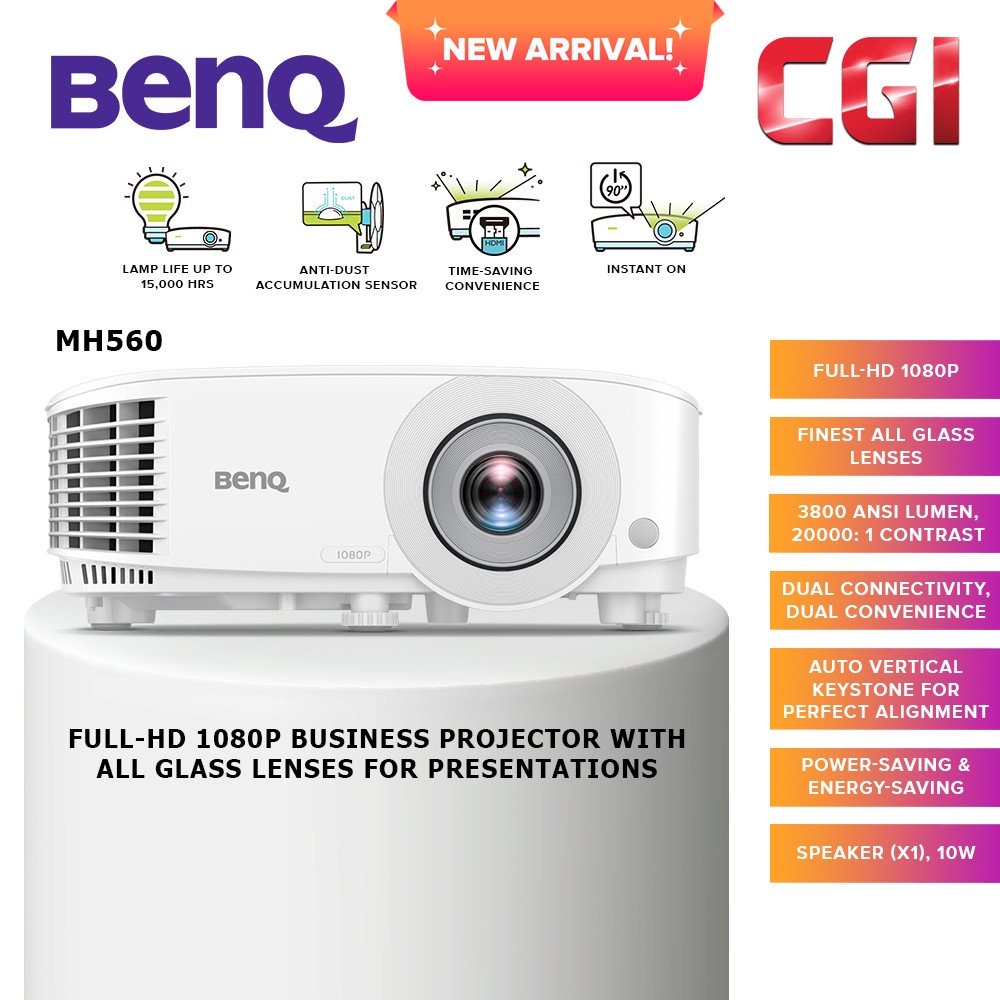 BenQ MH560 1080P Business Presentation Projector | Shopee Malaysia