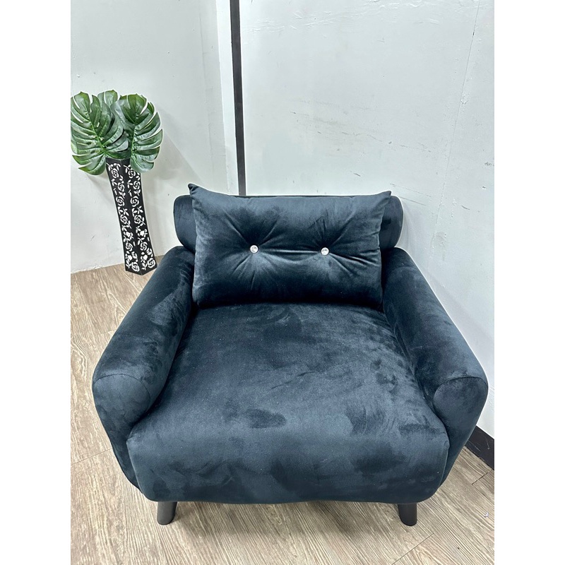 VC SINGLE DIAMOND VELVET SOFA 1SEATER ARM CHAIR ADULT SOFA+STOOL SET ...