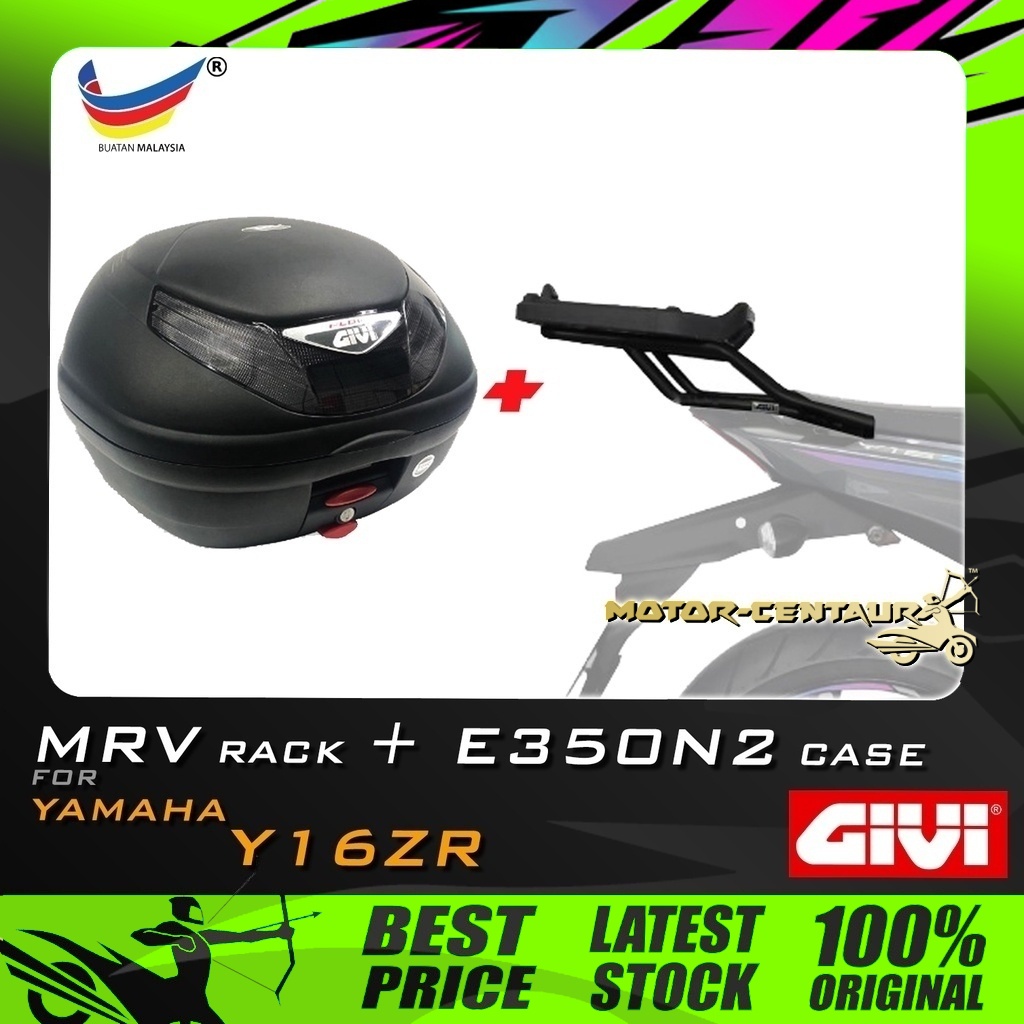 SET KOMBO KOTAK/BOX GIVI E350N2 TOP CASE + GIVI YAMAHA Y16 Y16ZR MRV ...