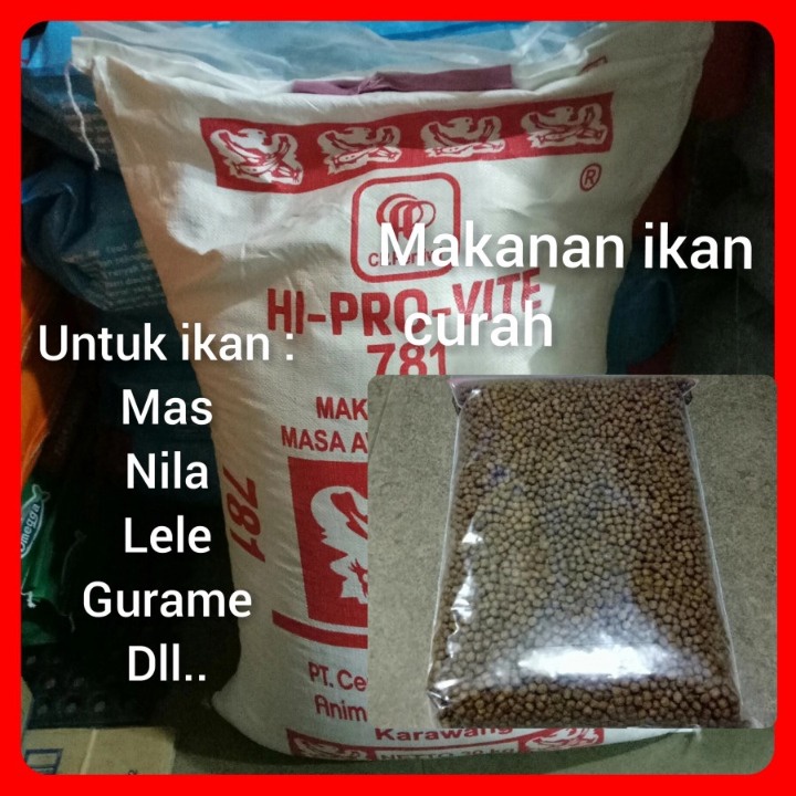 Fish Feed HI PRO VITE 781-2 REPACK 1KG Catfish Pellets MAS Gorame ...