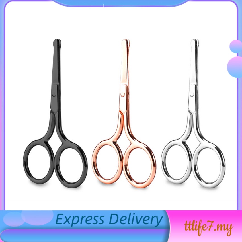 Stainless Steel Mini Portable Curved Mustache Nose Ear Hair Remover ...