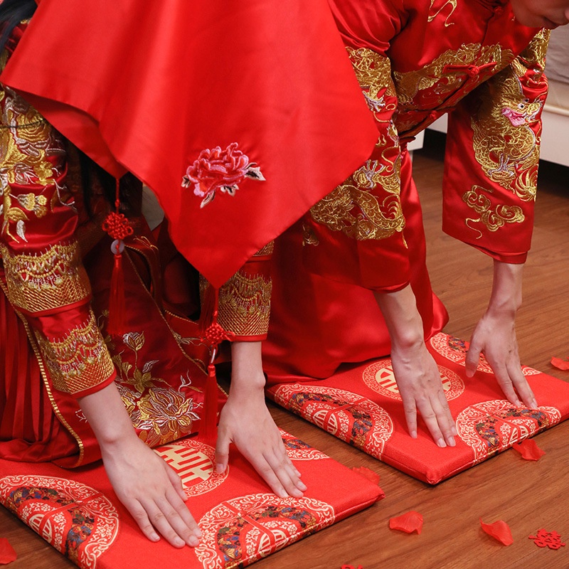2pcs Chinese Wedding Knee Pad Tea Ceremony Kneeling Mat 2pcs ...