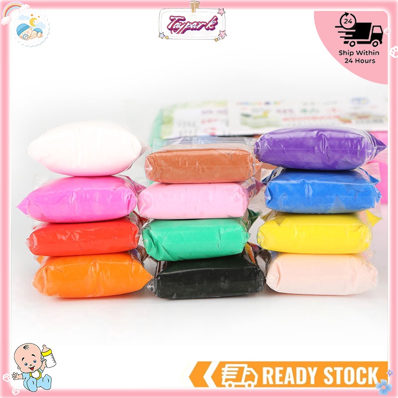 12 Colors/24 Colors/36 Colors Air Dry Clay Set | Super Light Clay | Shopee Malaysia