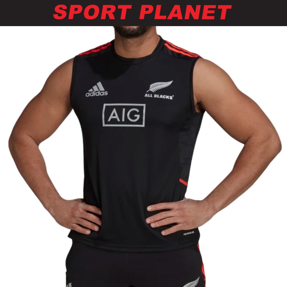 adidas Men All Black Primeblue Rugby Performance Tank Top Shirt Baju ...