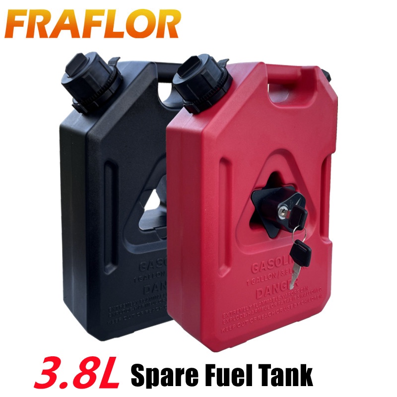 3.8L Fuel Tank Plastic Petrol Can Car Jerry Cans Mount Motorcycle ...