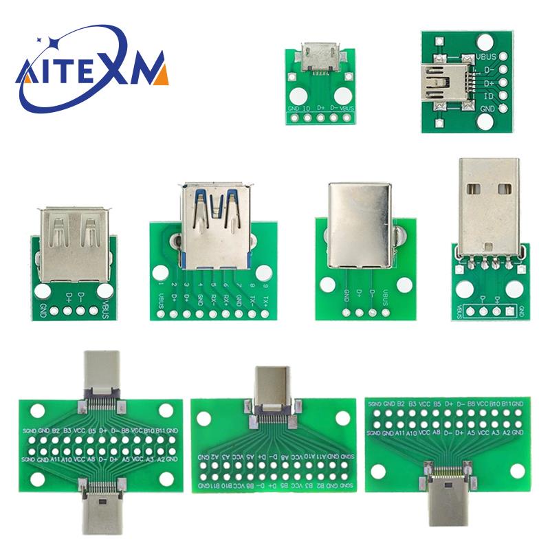 USB Male Connector / MINI MICRO USB to DIP Adapter female connector 2. ...