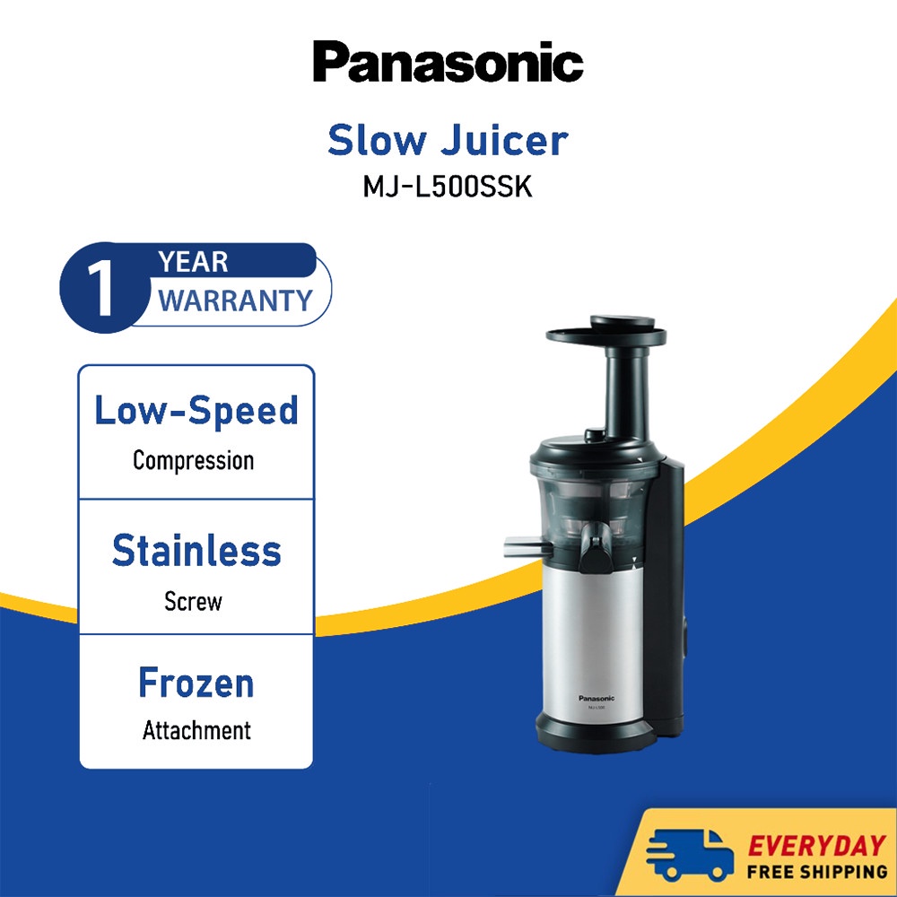 Panasonic Slow Juicer Mj-L500150W 1L Capacity Mj-L500Ssk | Shopee Malaysia