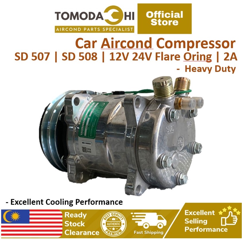 TOMODACHI Compressor Car Aircond Universal SD 507 SD 508 2A Pully 12V ...