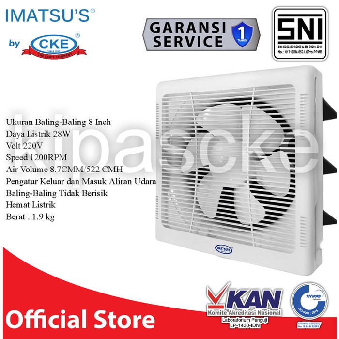 Exhaust fan/Wall fan/exhaust fan 8 INCH/ Emwsb20Bw1-ST/IMATSU BY CKE ...