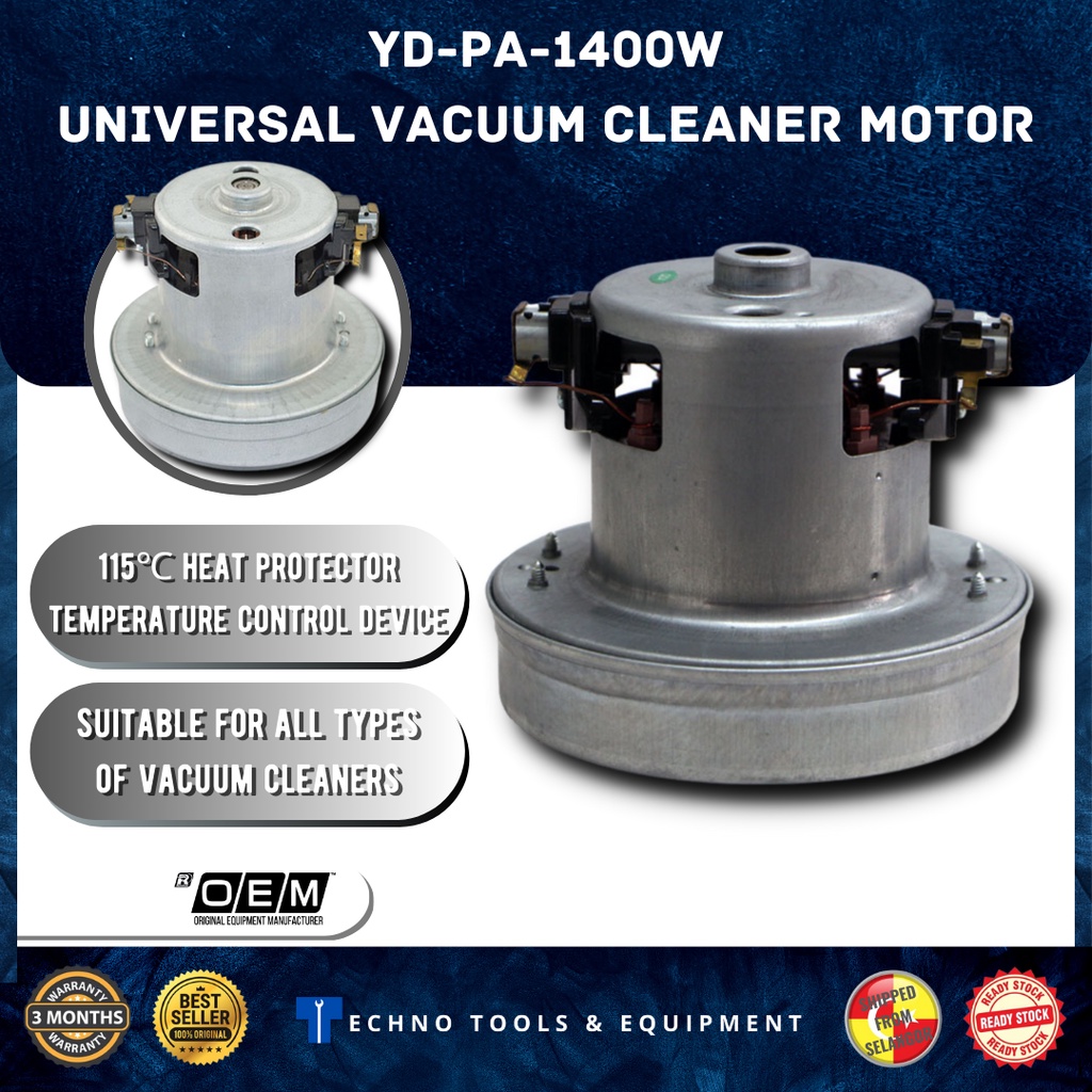 Ready Stock!! Universal Vacuum Motor Parts Aluminum 1400w 130mm Vacuum ...