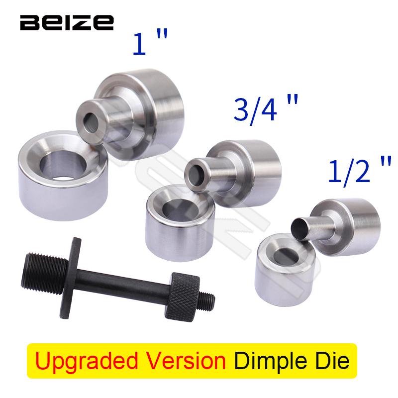 3 Piece Dimple Dies 1/2" 3/4" 1" Can be Used with Vise/Hydraulic Press ...