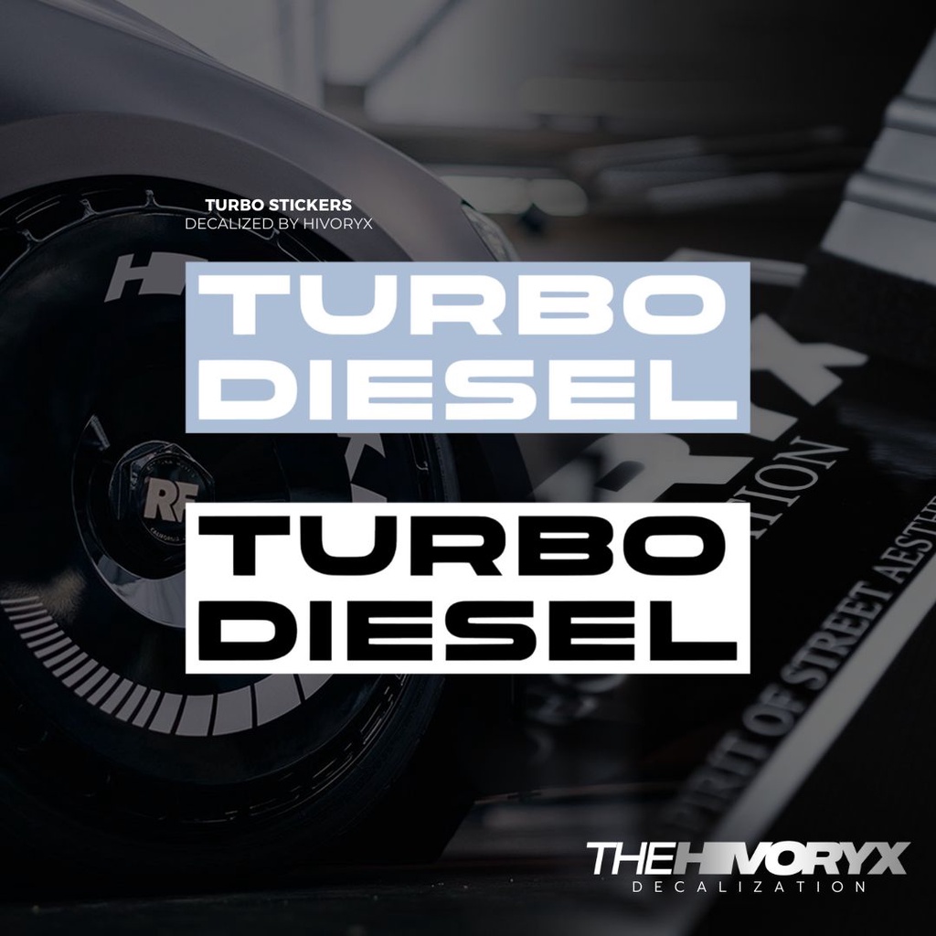 「TURBO DIESEL」TURBO SERIES CAR DECAL AUTOMOTIVE DIE-CUT VINYL STICKER ...