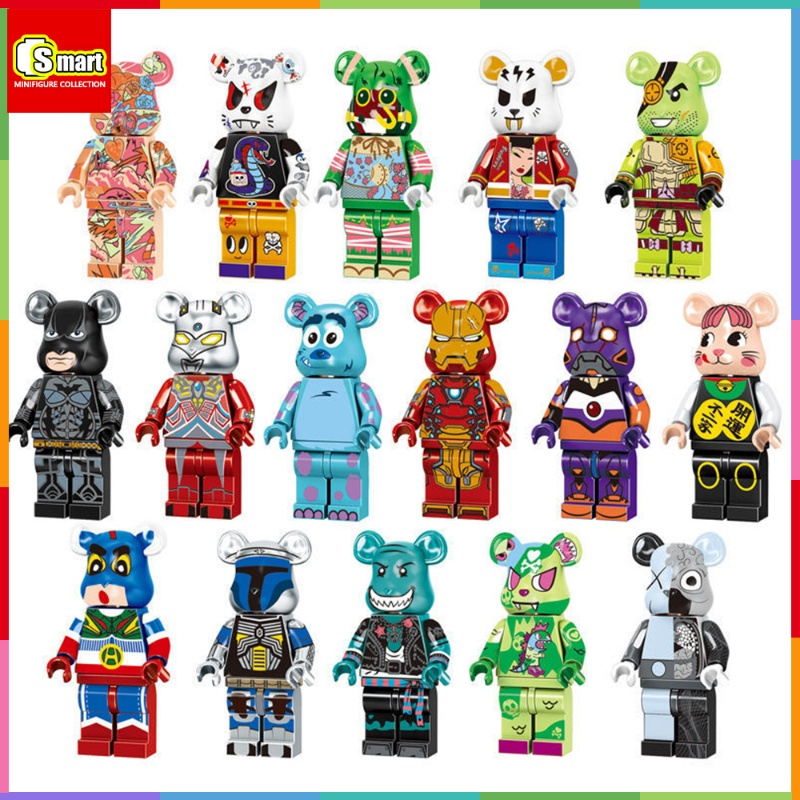 Brickbear Mini Doll Steel Bear Hairy Bear Bat Bear War Bear Dynamic ...