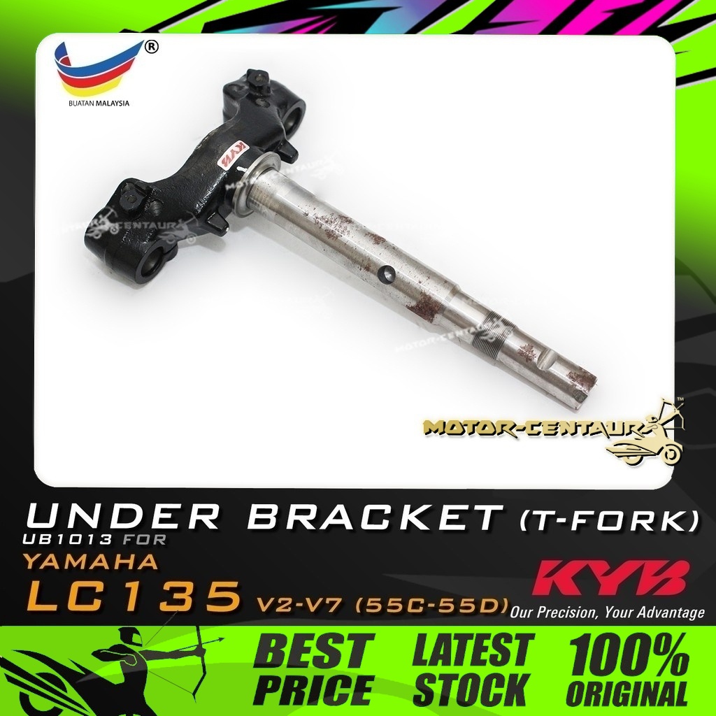 KYB KAYABA UNDER BRACKET HANDLE T-FORK UB1013 YAMAHA LC135 V2, V3, V4, V5, V6 (55C/55D) | Shopee ...