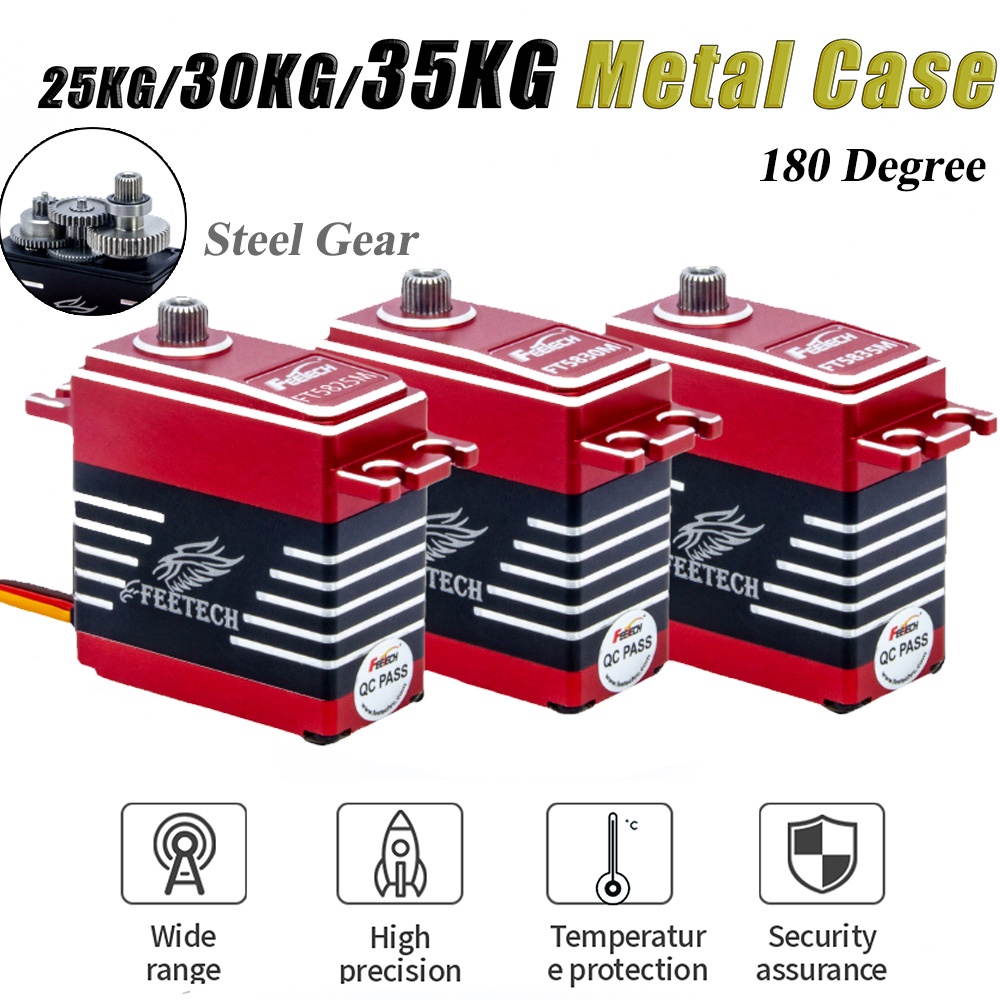 25KG 30KG 35KG Full Metal Steel Gear Servo 180 Degree Digital Core ...