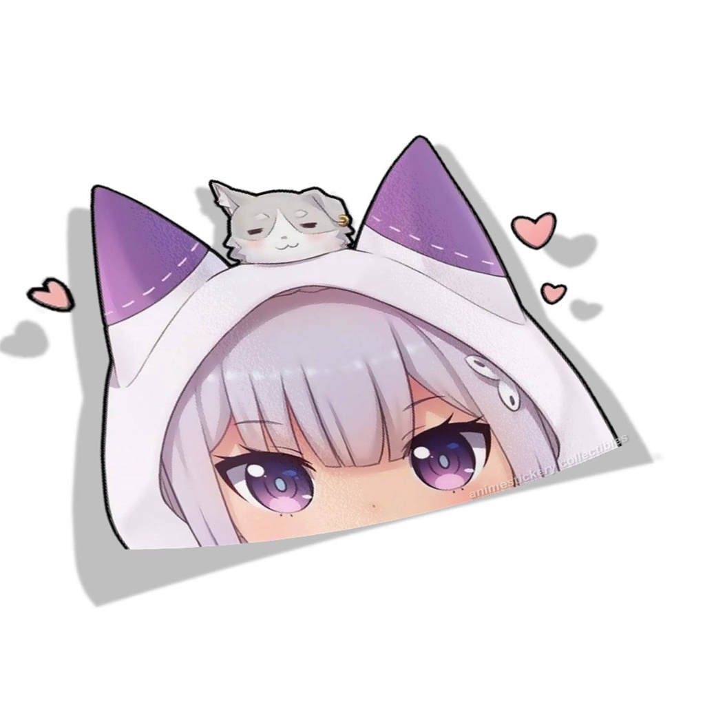 Emilia | Re:Zero | Peeker - Peek - Anime Vinyl Stickers | Shopee Malaysia