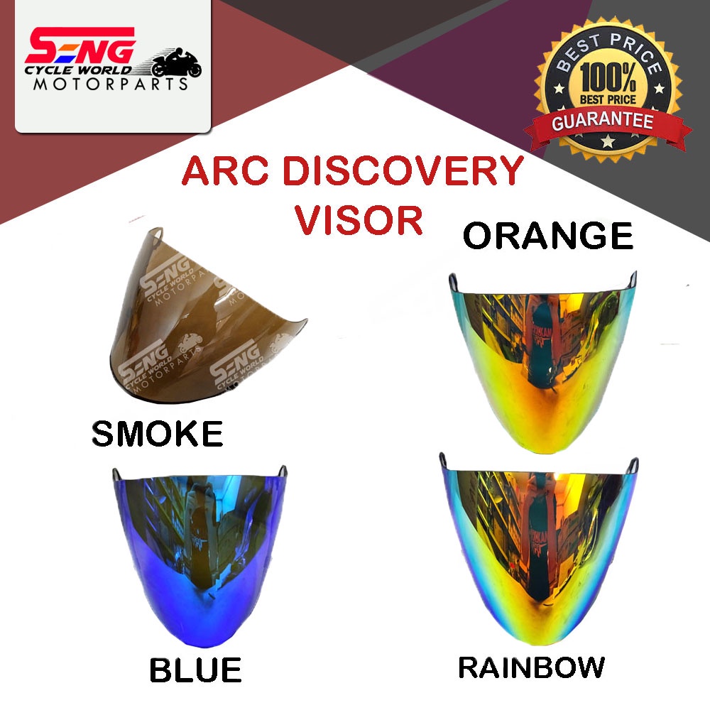 ARC DISCOVERY, ASTRO HELMET VISOR (SMOKE, CRYSTAL RAINBOW/ BLUE/ ORANGE) 100% ORIGINAL | Shopee ...