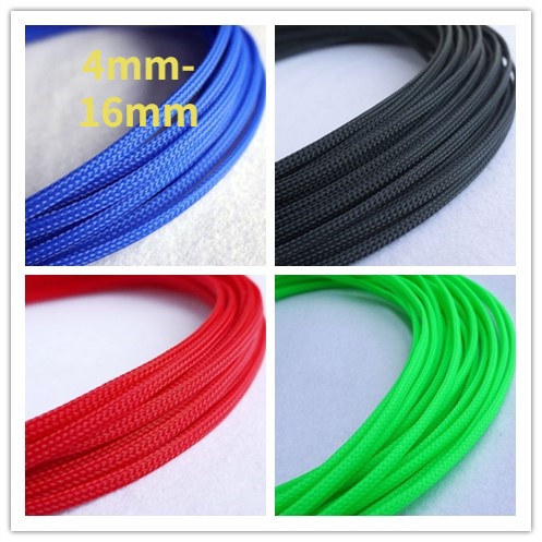 5Meters Solid color Tight PET Expandable Wire Cable Sleeves,Wire Cable ...