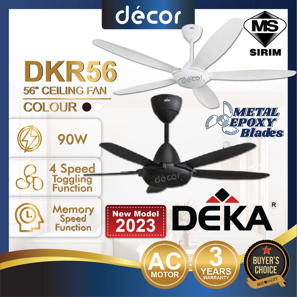 DEKA Fan XR10 56" l DEKA XRBABY 46" 5 Blades 5 Speed Control AC Motor ...