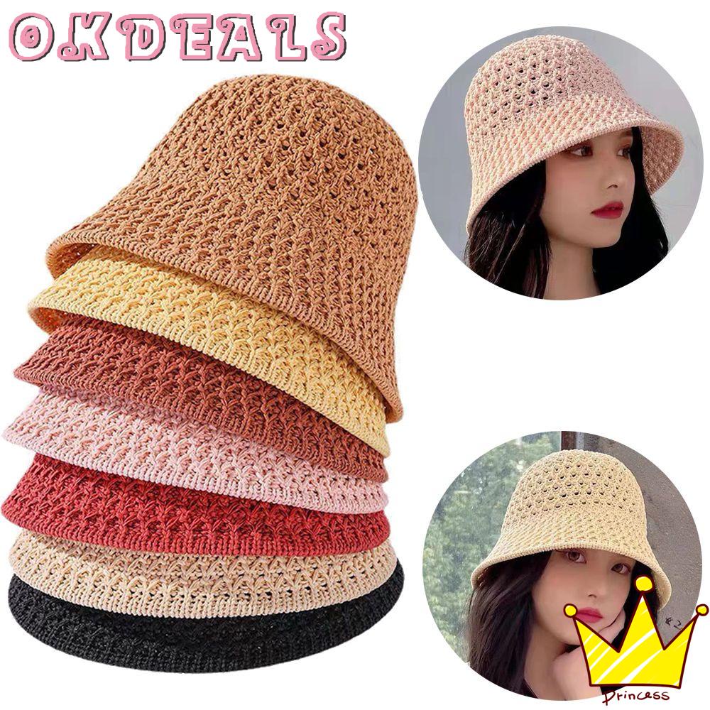 OKDSHOP Bucket Hat Breathable Ventilation Wide Brim Fisherman Hats ...