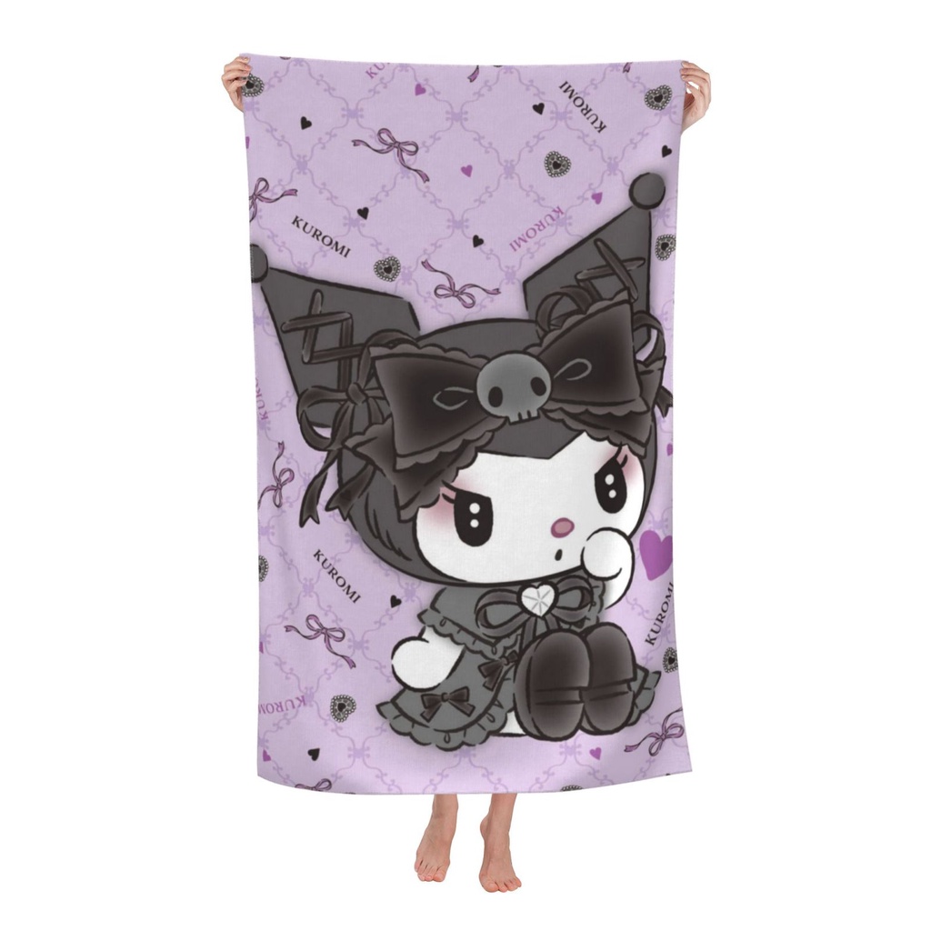 Sanrio Kuromi Bath Towel 80x130cm Large Outdoor Unisex Beach Towel ...