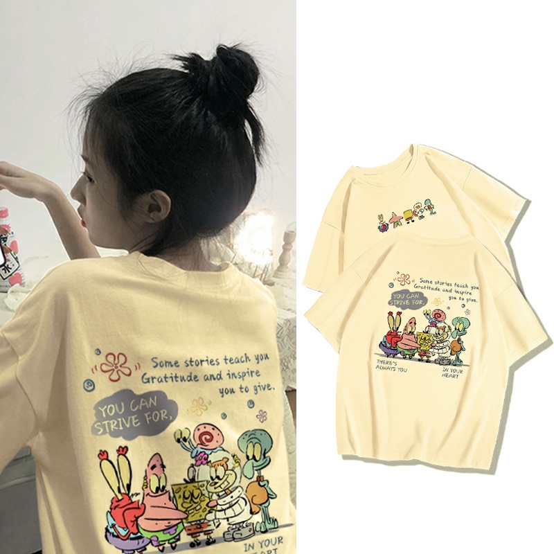 100% Cotton Korean Style Short Sleeve T shirt Printed Unique Graphic ...