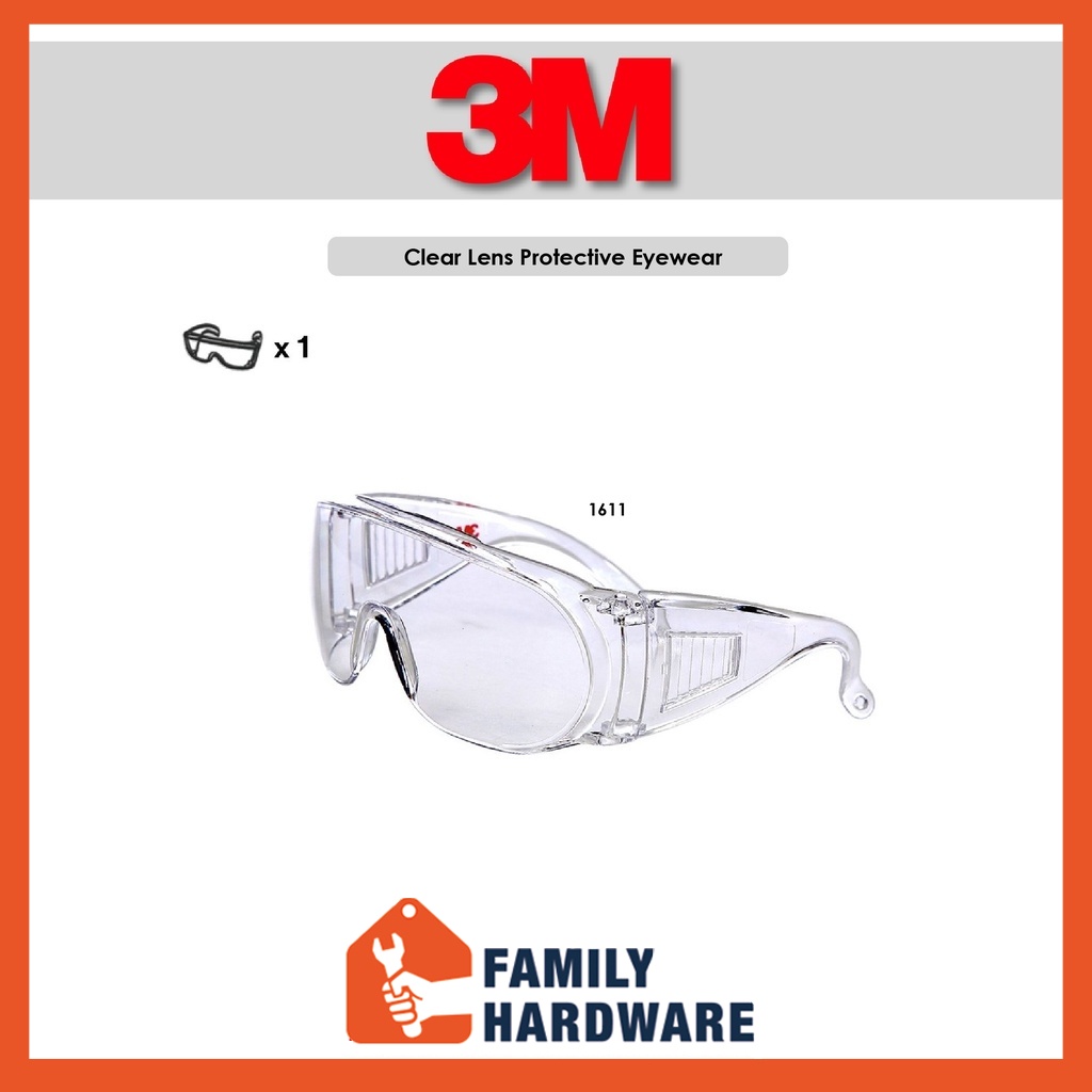 3M Visitor Overspectacles 3M1611 3m 1611 Clear Frame Clear Lens ...