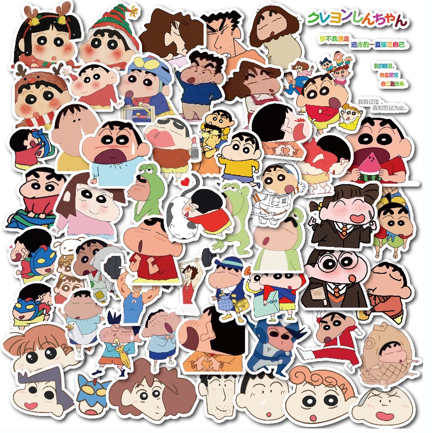 50/100pcs Crayon Shin-chan Sticker Cartoon Stickers DIY Notebook Phone ...