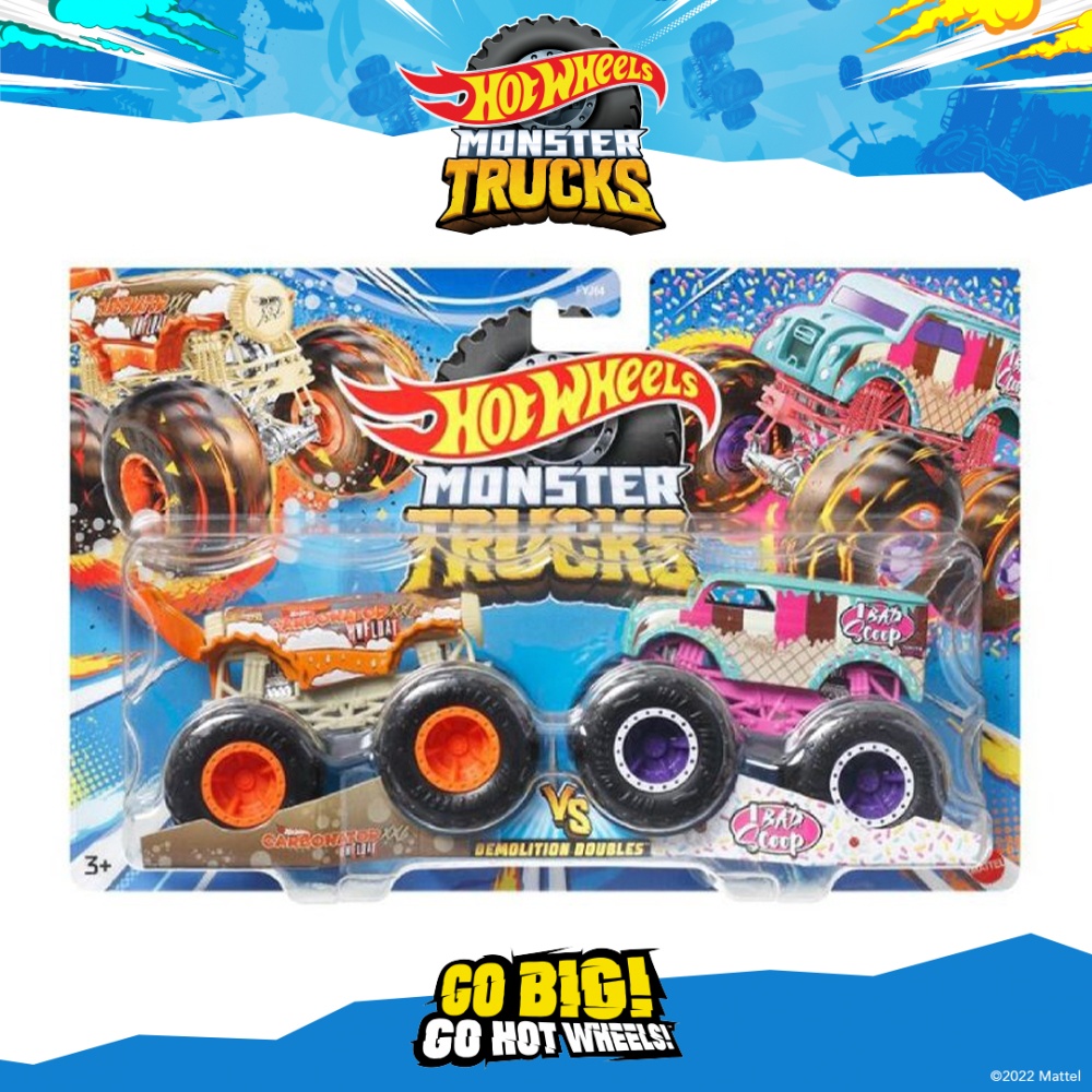 Hot Wheels Monster Trucks Demolition Doubles Carbonator XXL HW Float VS ...