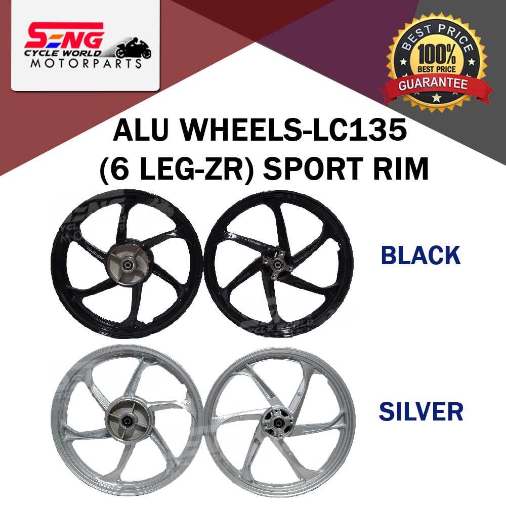 ALU WHEELS-LC135 (6 LEG-ZR) SPORT RIM-ENKEI-BLACK / SILVER | Shopee ...