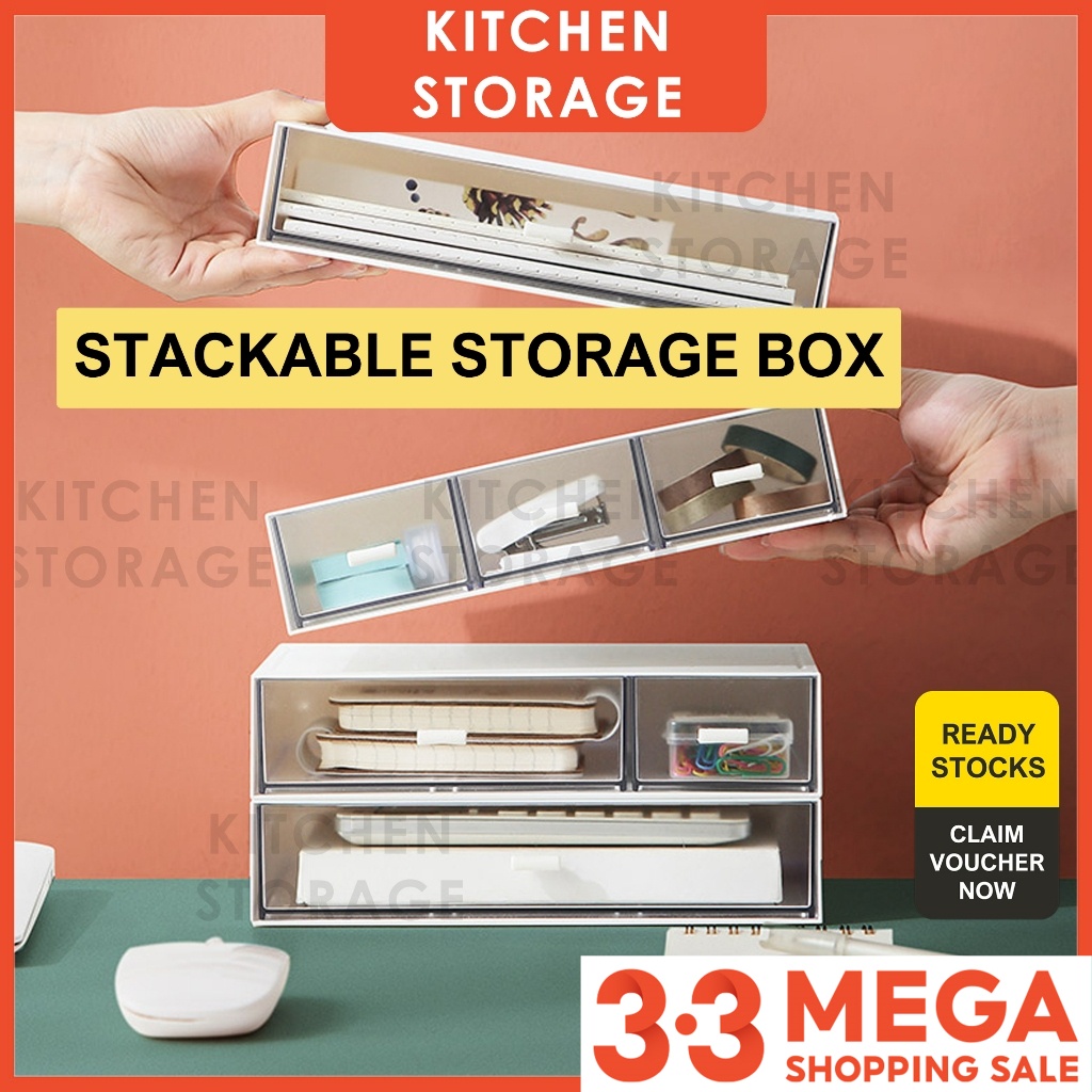 KS_Table Storage Box Stationery Box Jewelry Box drawer cabinet desk ...