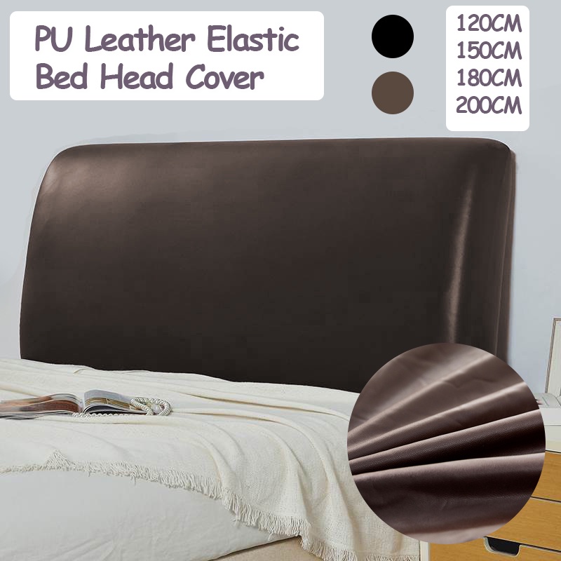 Thicken PU bed head cover All-inclusive Headboard Cover Elastic bed ...