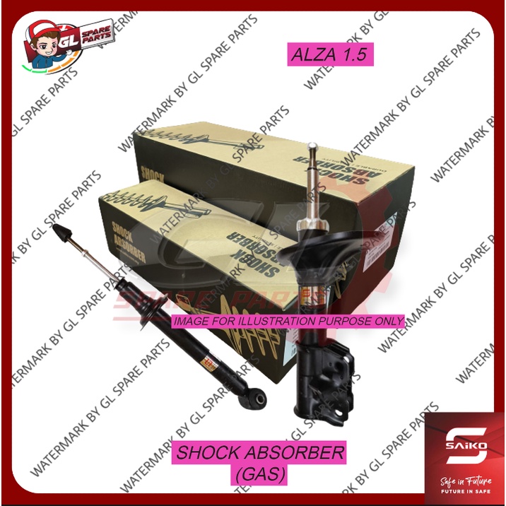 ABSORBER (SAIKO) PERODUA ALZA 1.5 (GAS) FRONT & REAR | Shopee Malaysia