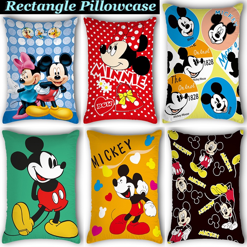Cute Cartoon Mickey Mouse Rectangular Pillow Case Single Side Printed ...