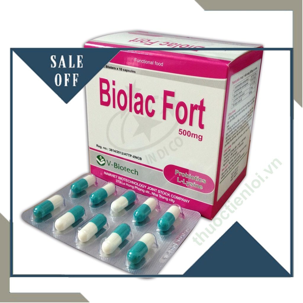 [ Good Medicine 907 ] Biolac Fort 500mg V-Biotech Box of 100 tablets ...
